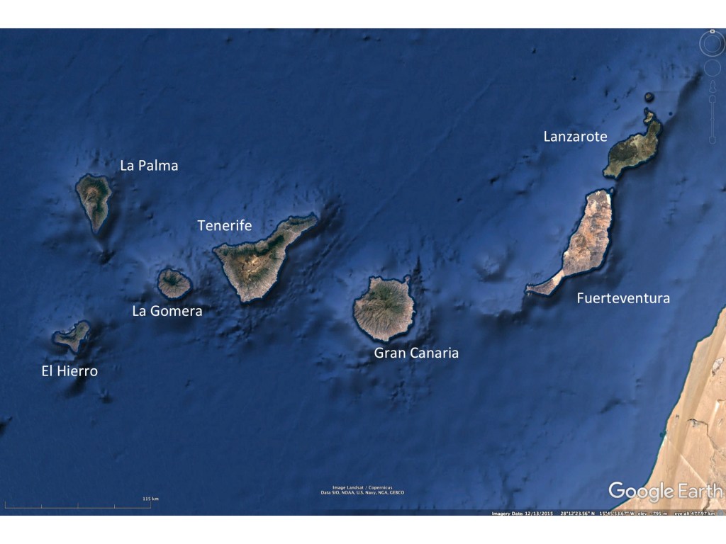 Geography of the Canary Islands – THE NATURALIST'S TRAVEL PAGE